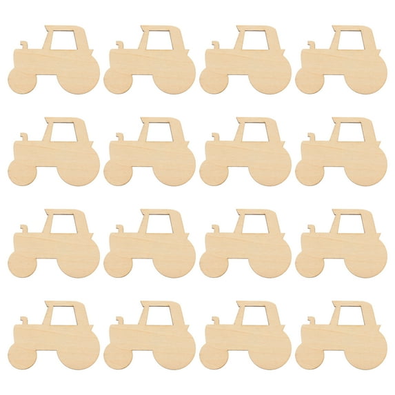 DECORNIJIA tractor props Wooden Tractor Cutouts Beige Stimulate ...