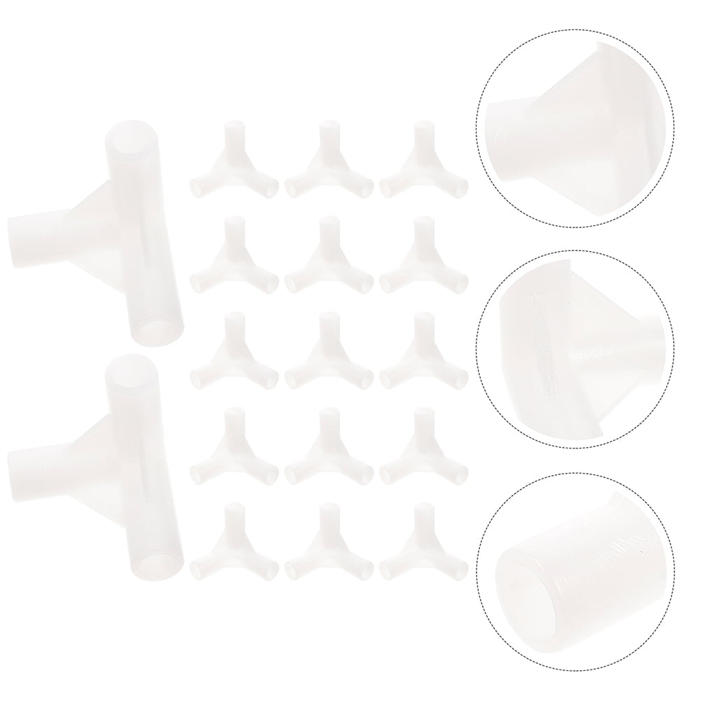 FOMIYES 24Pcs Canopy Tent Fittings Plastic Pole Connectors for Tent ...