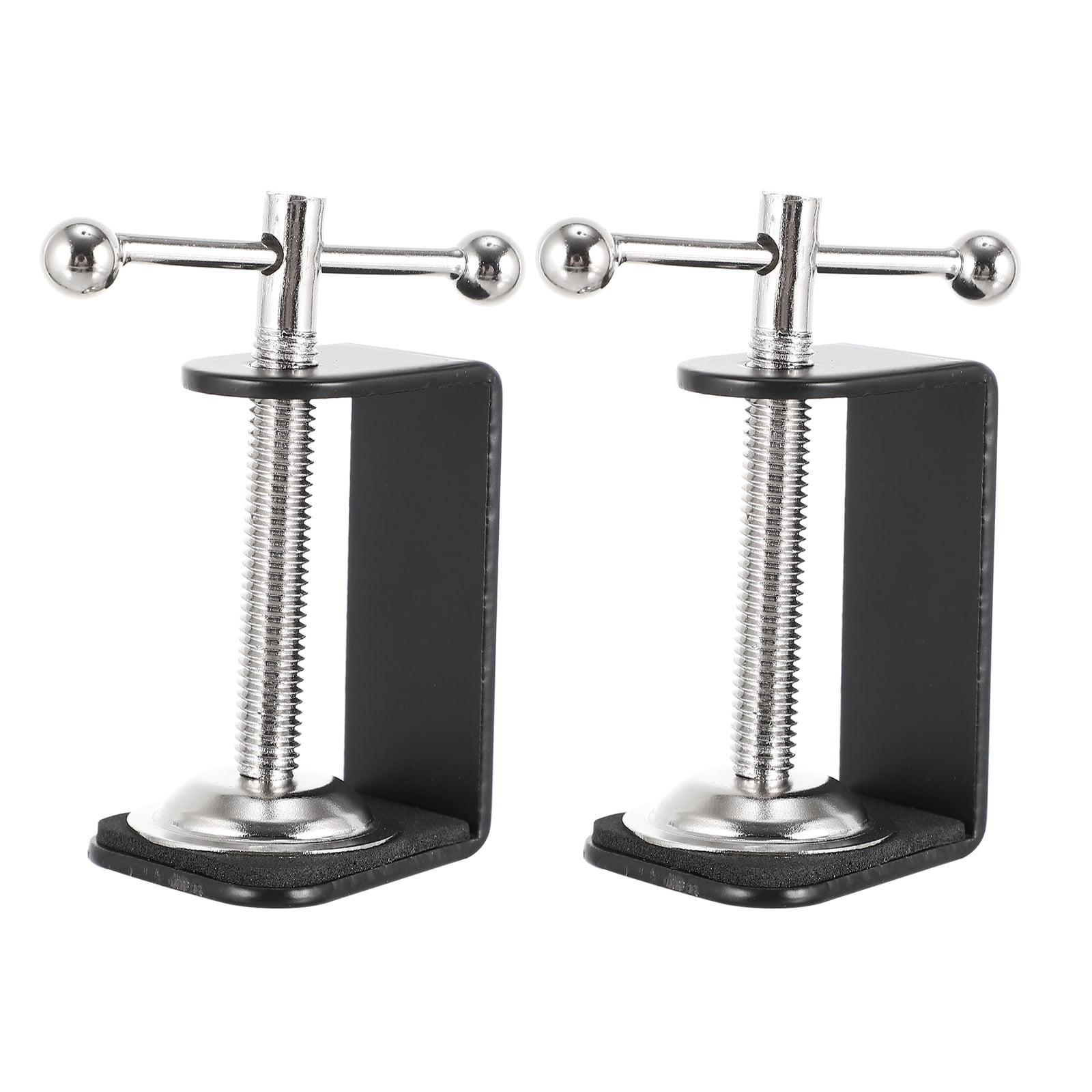 FOMIYES 2Pcs Black Stainless Steel C-Shape Clamp for Table Mic ...