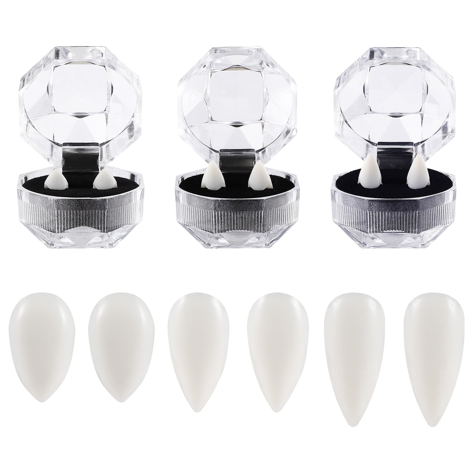 FOMIYES 3 Pairs Resin Devil Artificial Teeth Prop for Enthusiasts ...