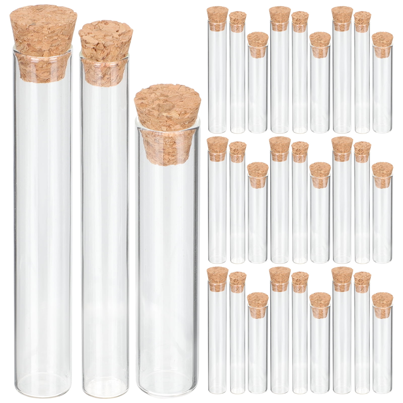 FOMIYES 30pcs Glass Vials Small Glass Bottles Liquid Medicine Sample ...