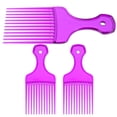 FOMIYES 3Pcs Portable Purple Hair Comb Wide Teeth Anti Static Durable ...