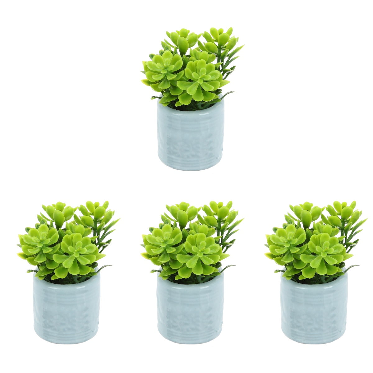 FOMIYES Miniature Potted Plant Plastic Blue 4Pcs 1.77X0.98X0.98in For ...