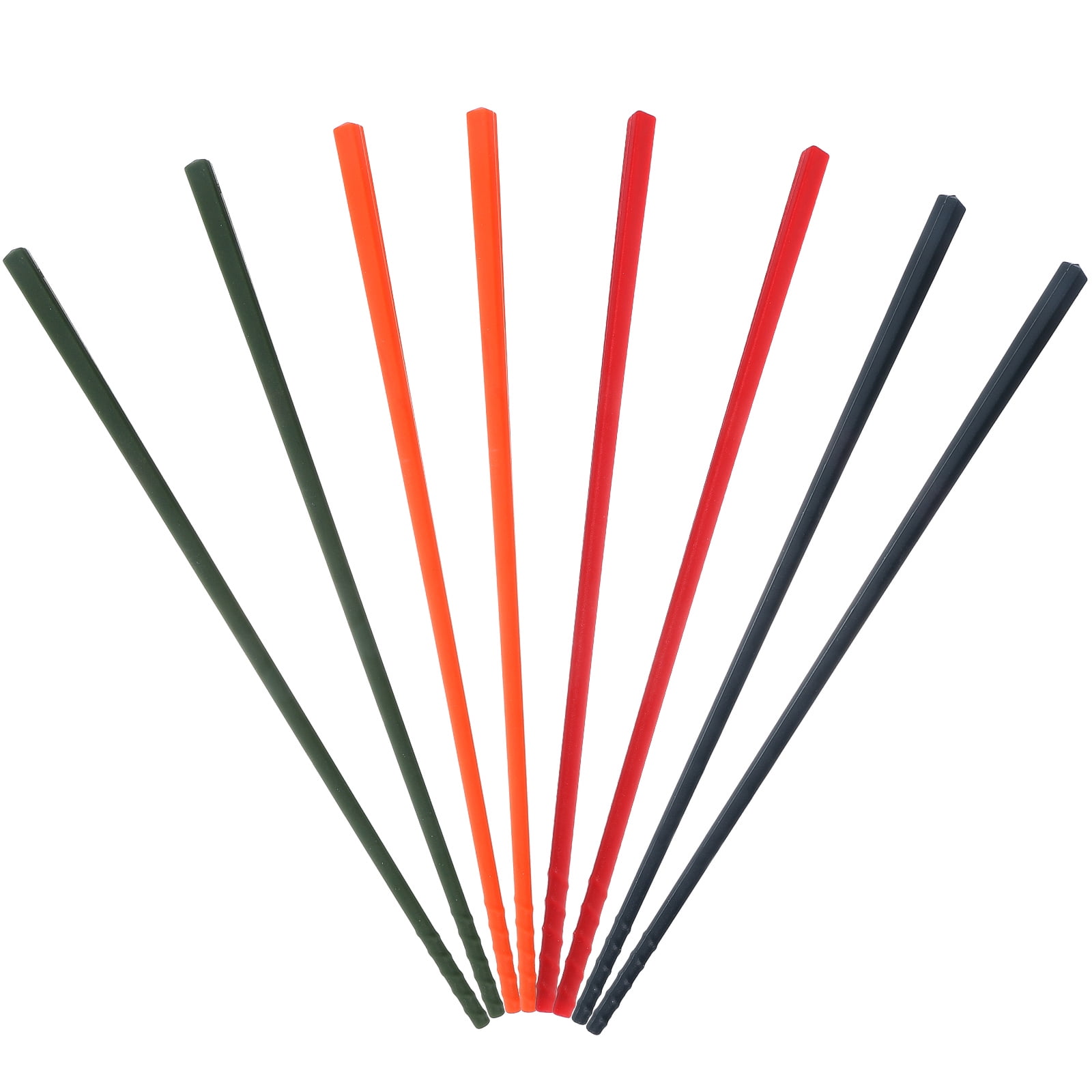 FOMIYES 4 Pairs Chopsticks Assorted Color Cylindrical Nonstick ...