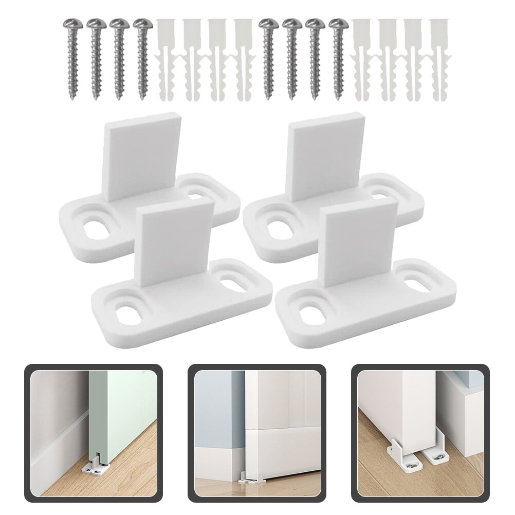 FOMIYES 4 Sets Barn Door Swing Stop Floor Guide Mount Sliding Stopper ...
