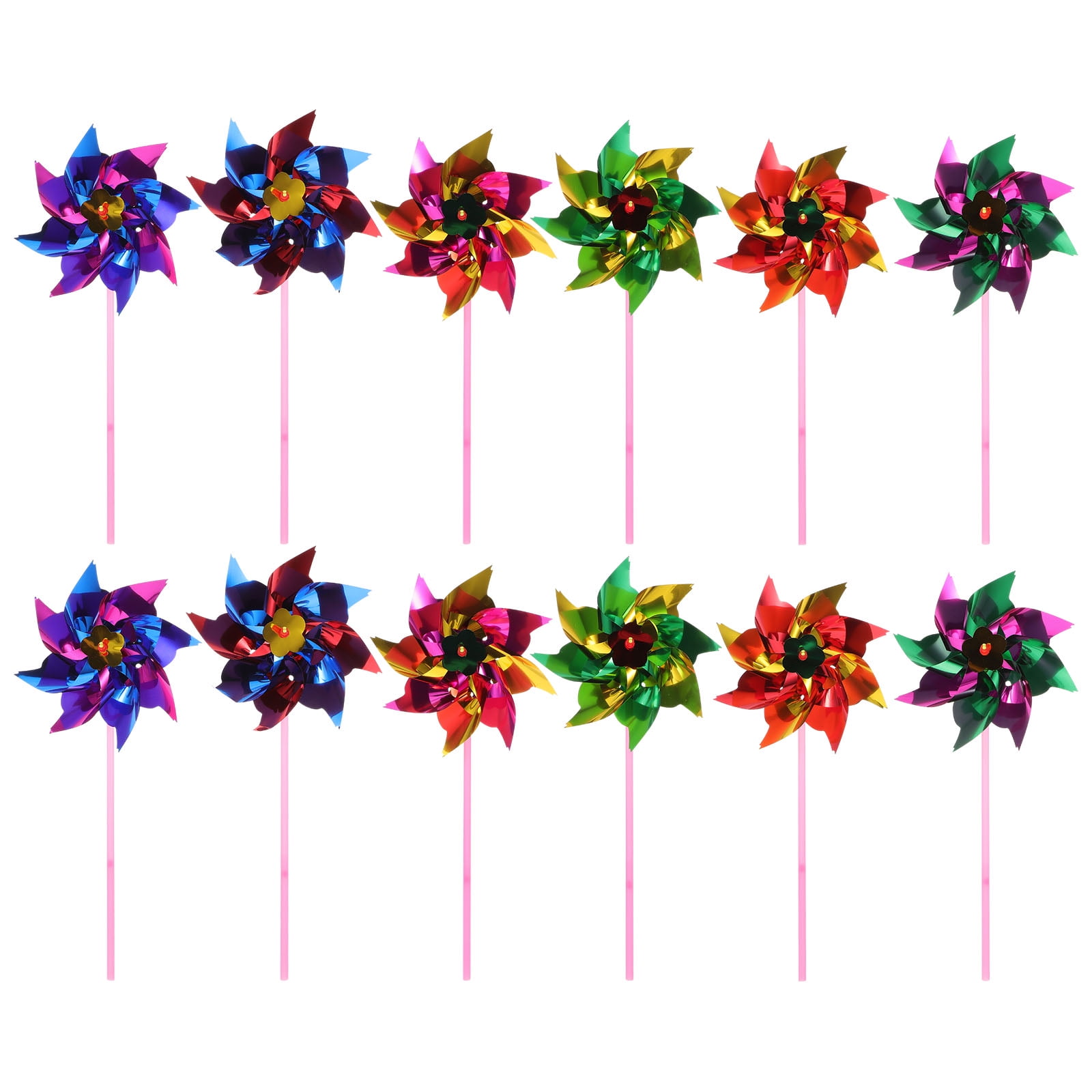 FOMIYES 40Pcs Small Pinwheels for Kids Windmill Shape Assorted Color ...