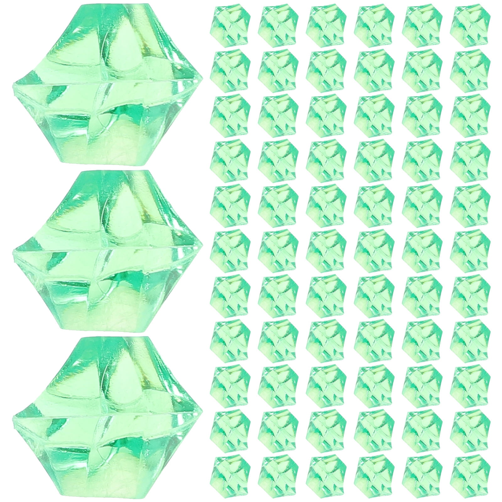 FOMIYES 450pcs Green Acrylic Fake Ice Cubes for Decoration Photography ...