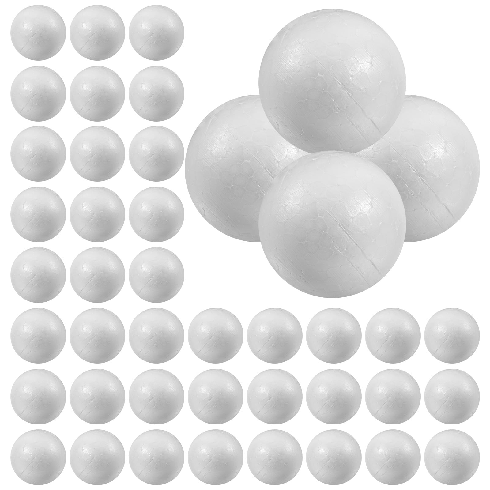 FOMIYES 48Pack Round Polystyrene Balls For Party Decorations 5Cm White ...
