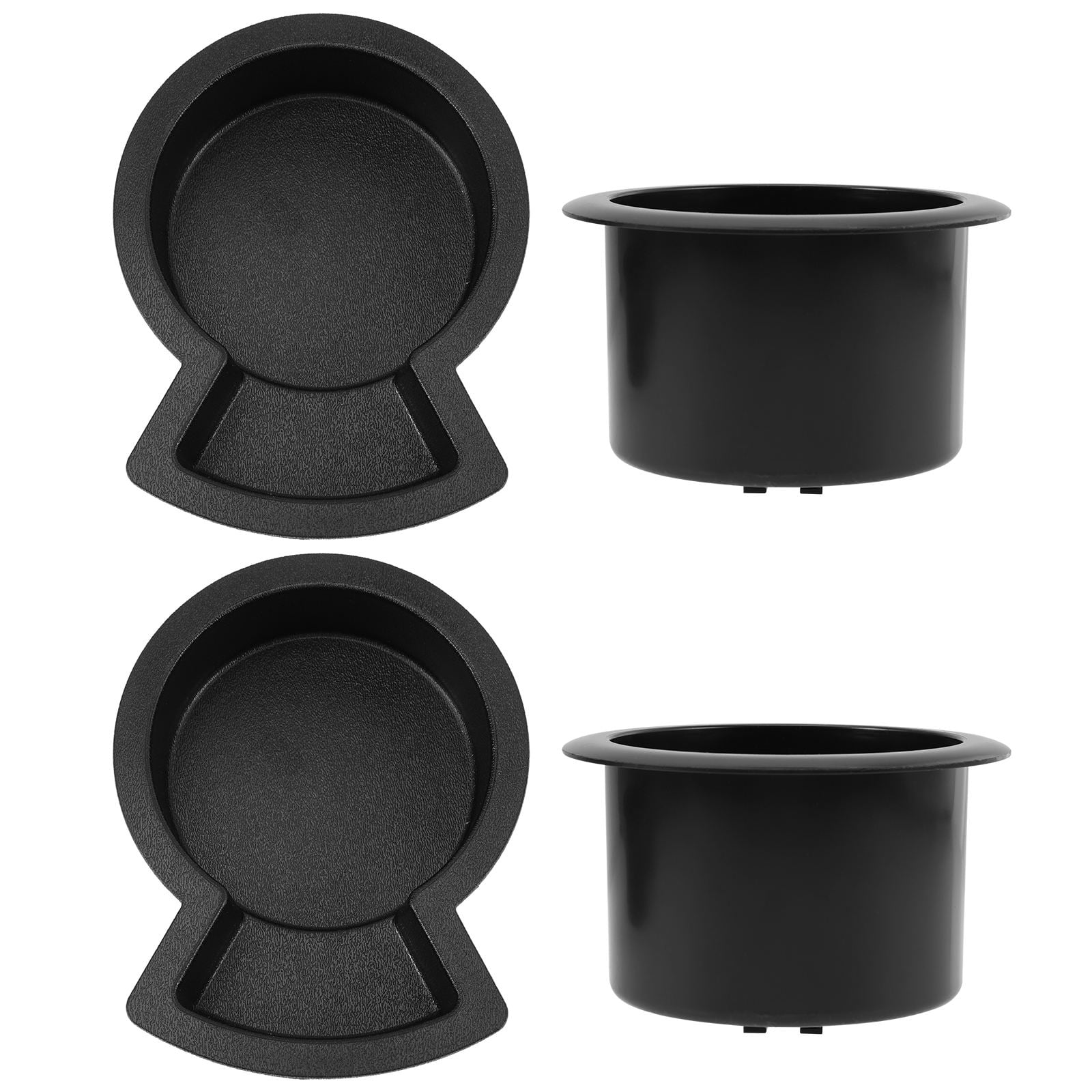 FOMIYES 4Pcs Black Plastic Cup Holder Inserts for Car and Boat with ...
