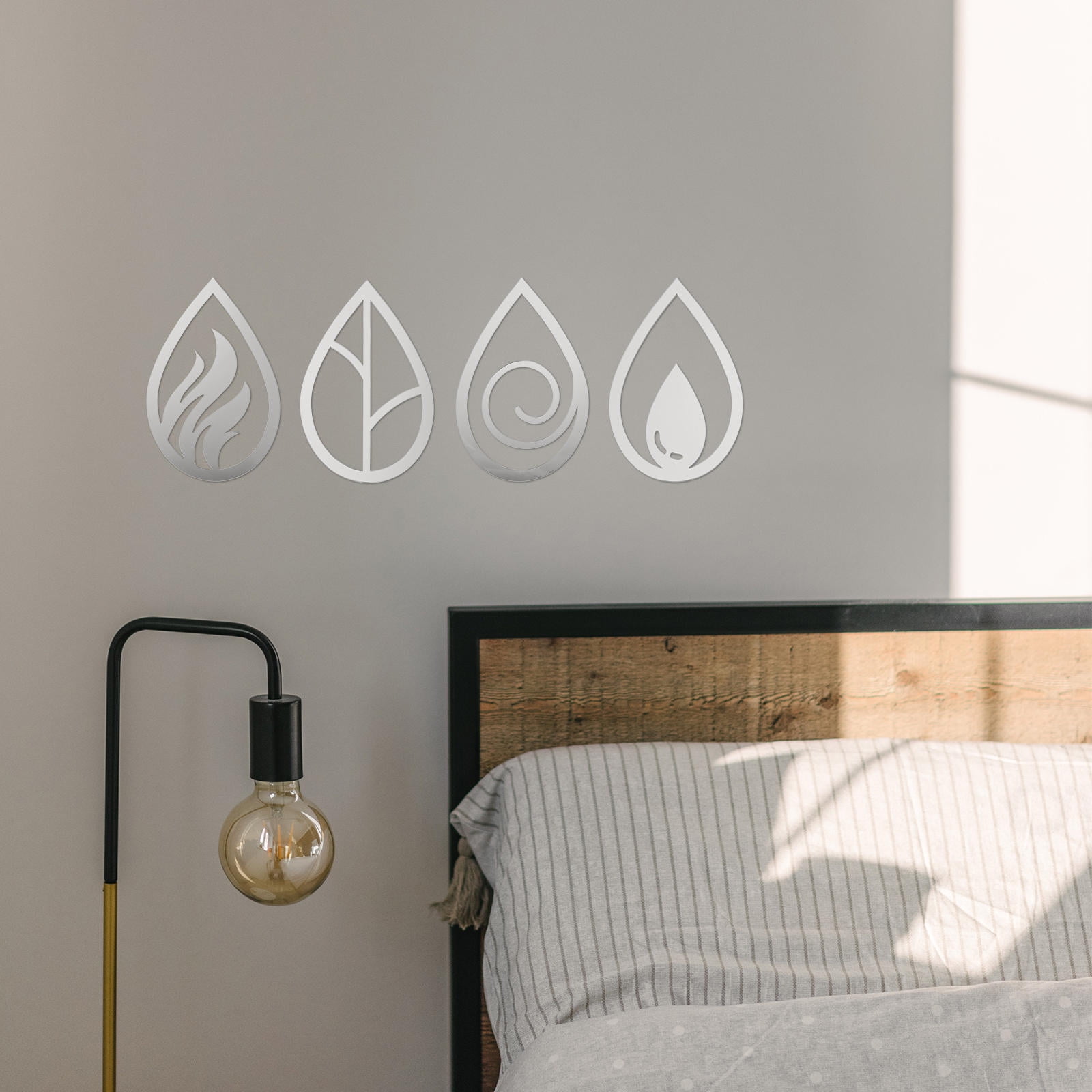 FOMIYES Office Decor Sticker Acrylic Decals Chic Design 4Pcs 7.9x4.9in ...