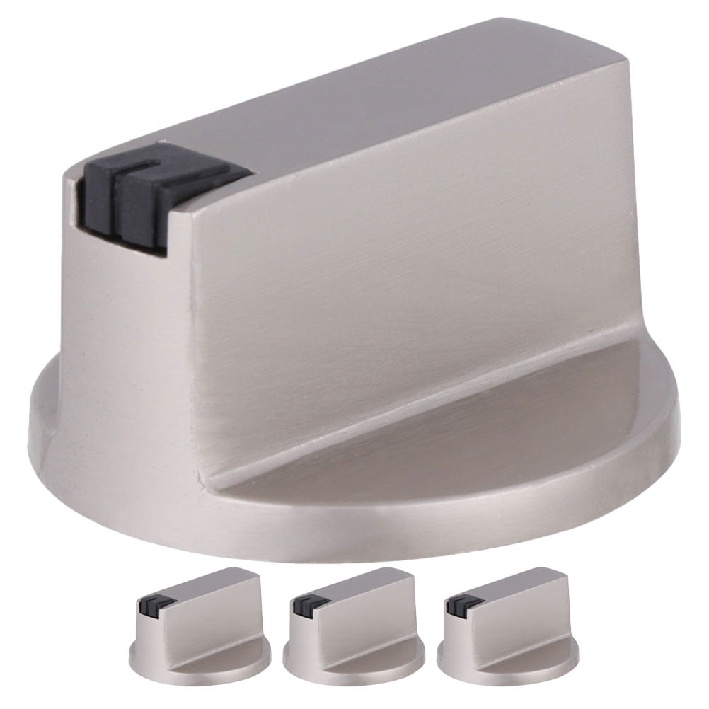 Universal Metal Gas Stove Knobs for Replacement Silver Color 6mm Size ...