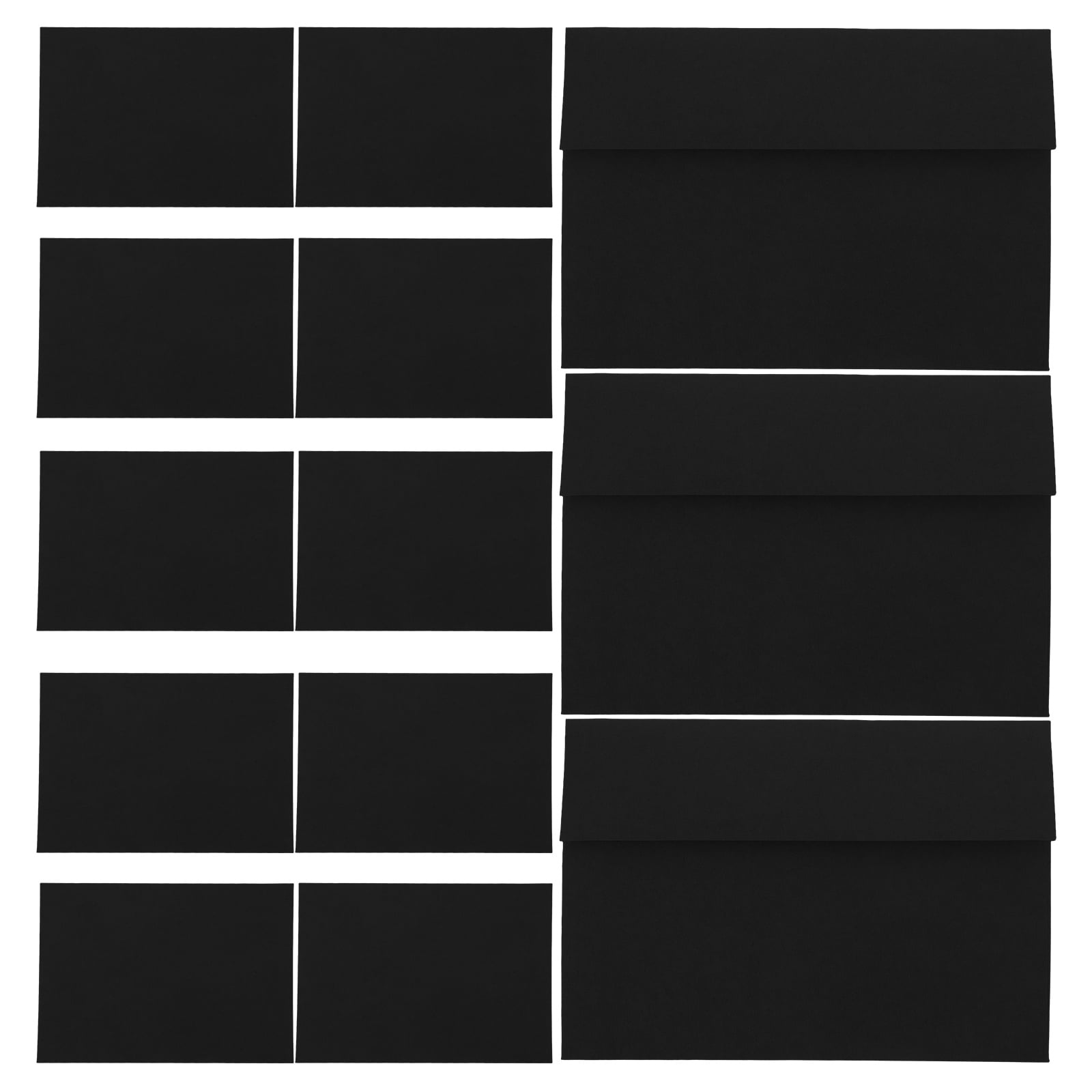 FOMIYES 50Pcs Simple and Neat Black Envelopes for Weddings Square and ...