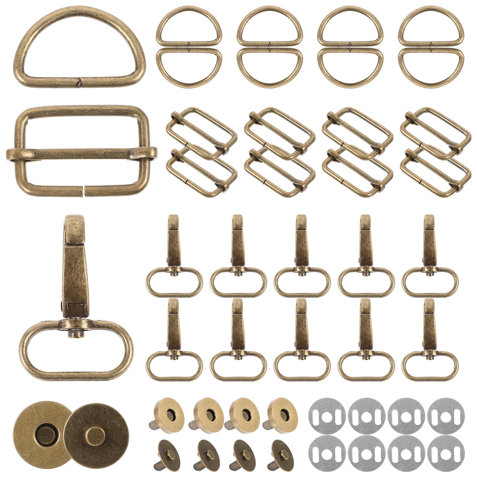 FOMIYES 50pcs Alloy Bag Buckle D Rings Buckle Key Buckle Ring Purse ...