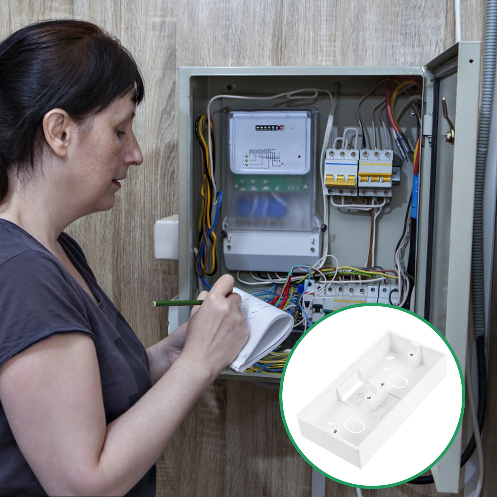 FOMIYES 5Pcs Surface Mount Outlet Box Standard Size For Switch Socket ...