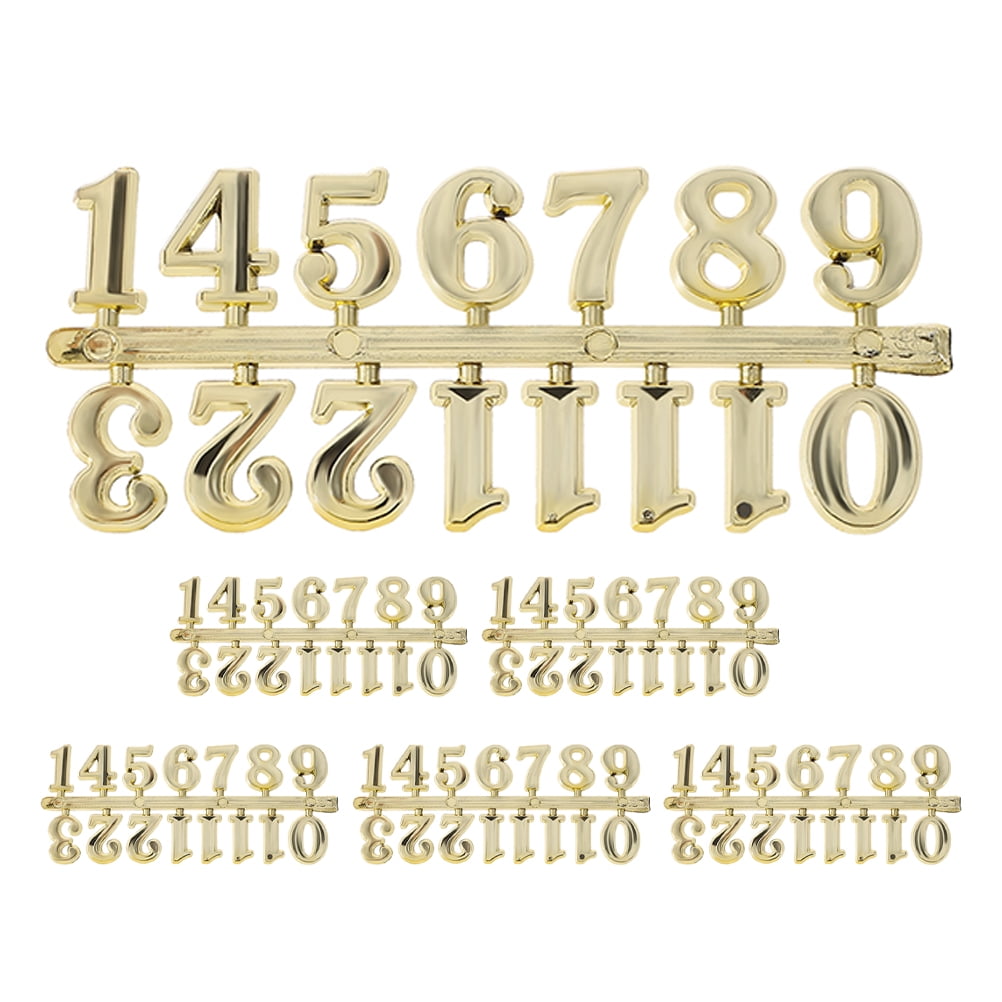 FOMIYES 6 Sets Golden Clock Numbers for DIY Digital Clock Repair and ...