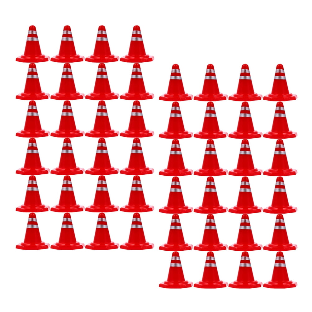 FOMIYES 60Pcs Small Traffic Road Cones in Assorted Color for Role Play ...