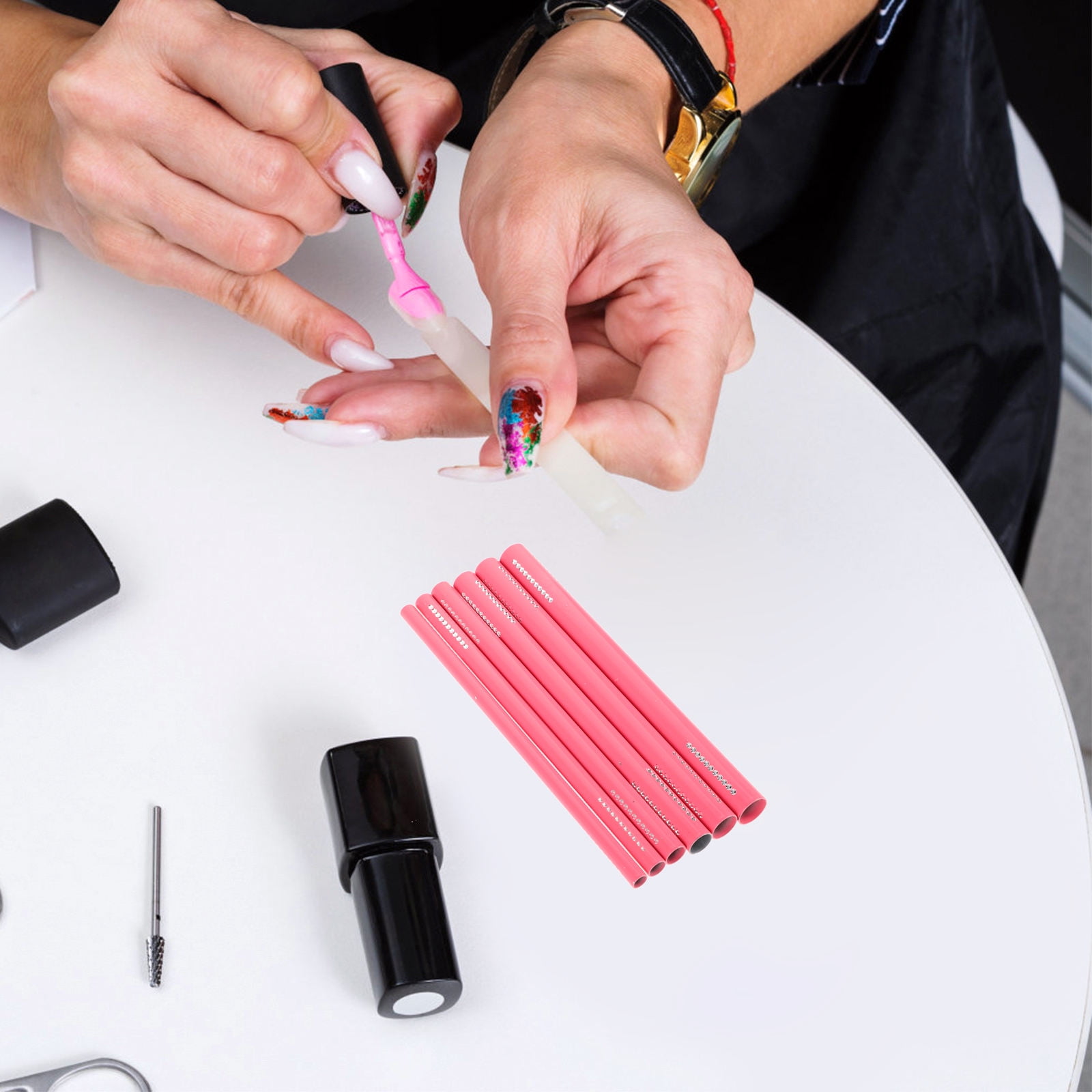 FOMIYES 6Pcs Metal Cuticle Pusher Tool French Nail Shapes for ...