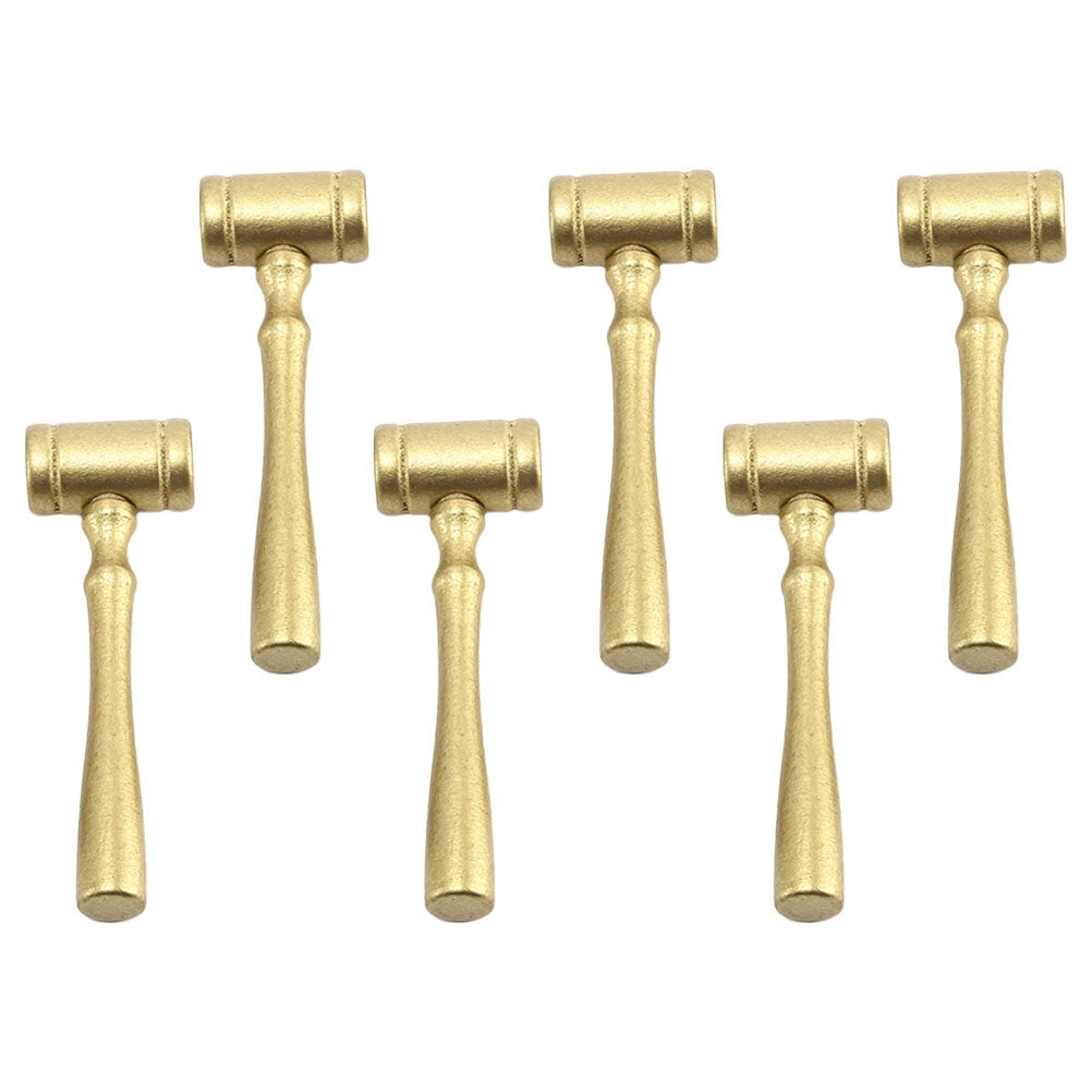 FOMIYES Mini Toy Gavels Golden 6Set 4.13X1.38X0.79in - Walmart.com