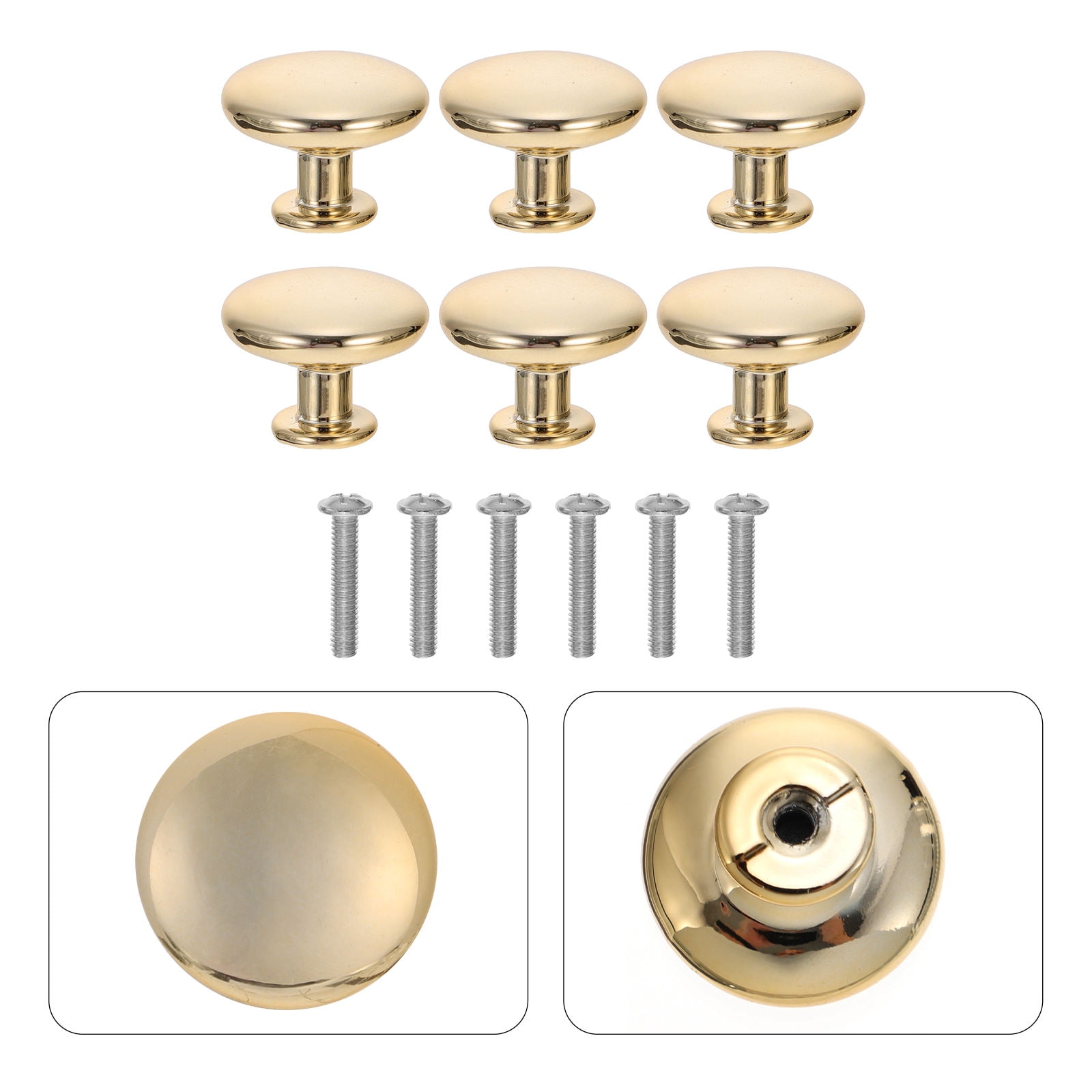 FOMIYES 6Pcs Modern Round Door Handle Alloy For Furniture Assembly ...
