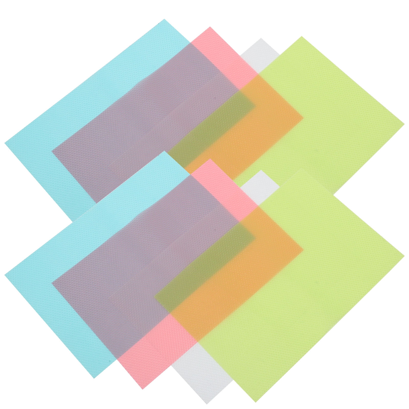 FOMIYES 8Pack Fridge Mats Rectangular Transparent White Protective ...