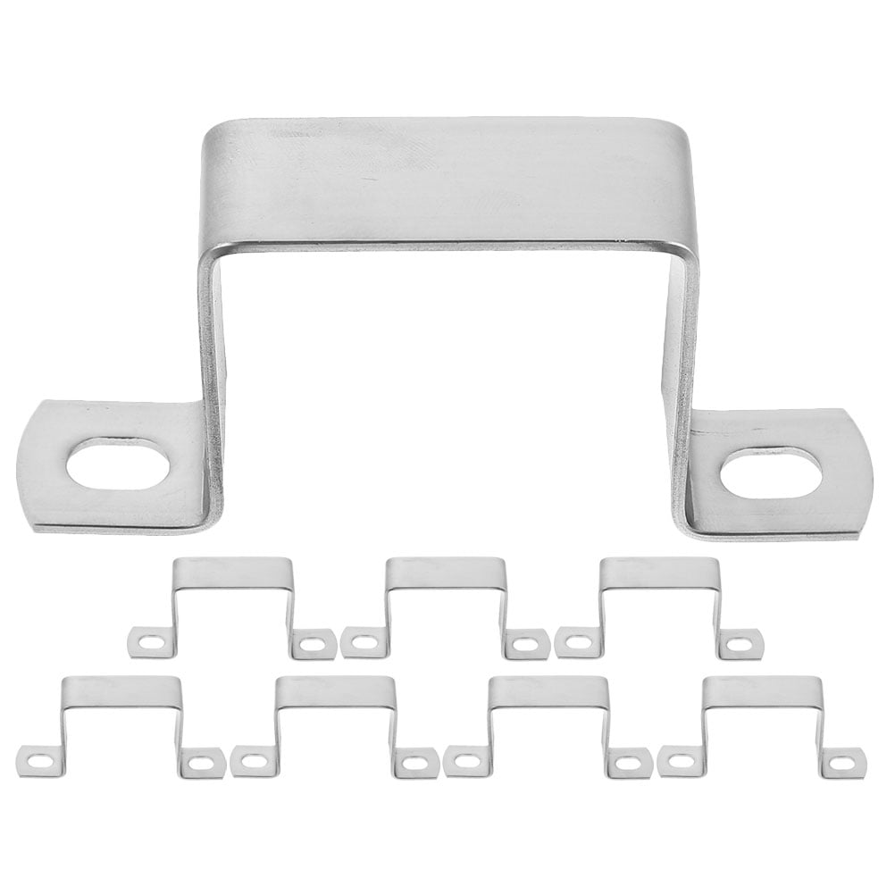FOMIYES 8Pcs Pipe Clamp Square Tube Clamp Bracket Tube Mount Clip Pipe ...