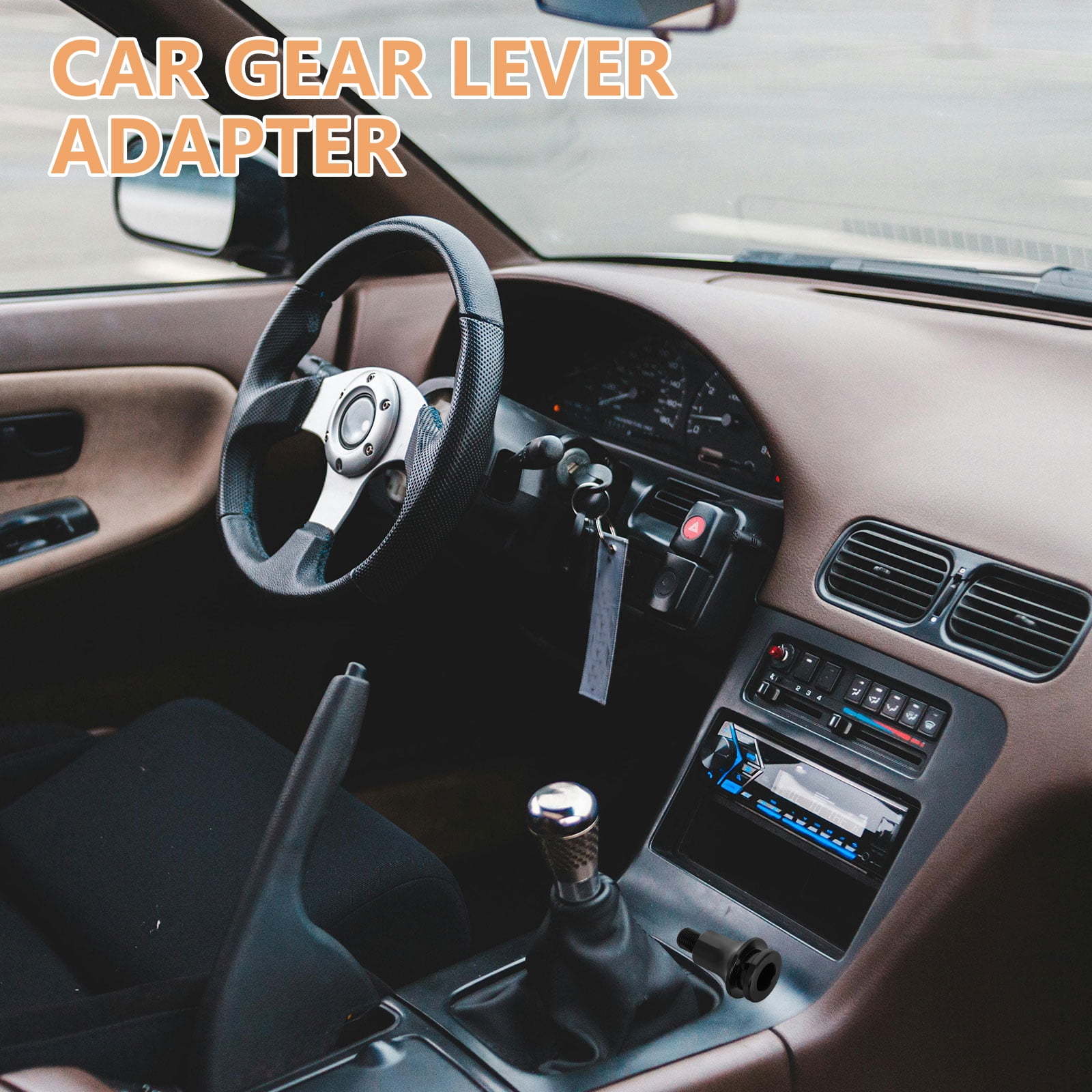 FOMIYES Aluminium Alloy Shift Knob Adapter 1Set for Car and Truck Dirt ...