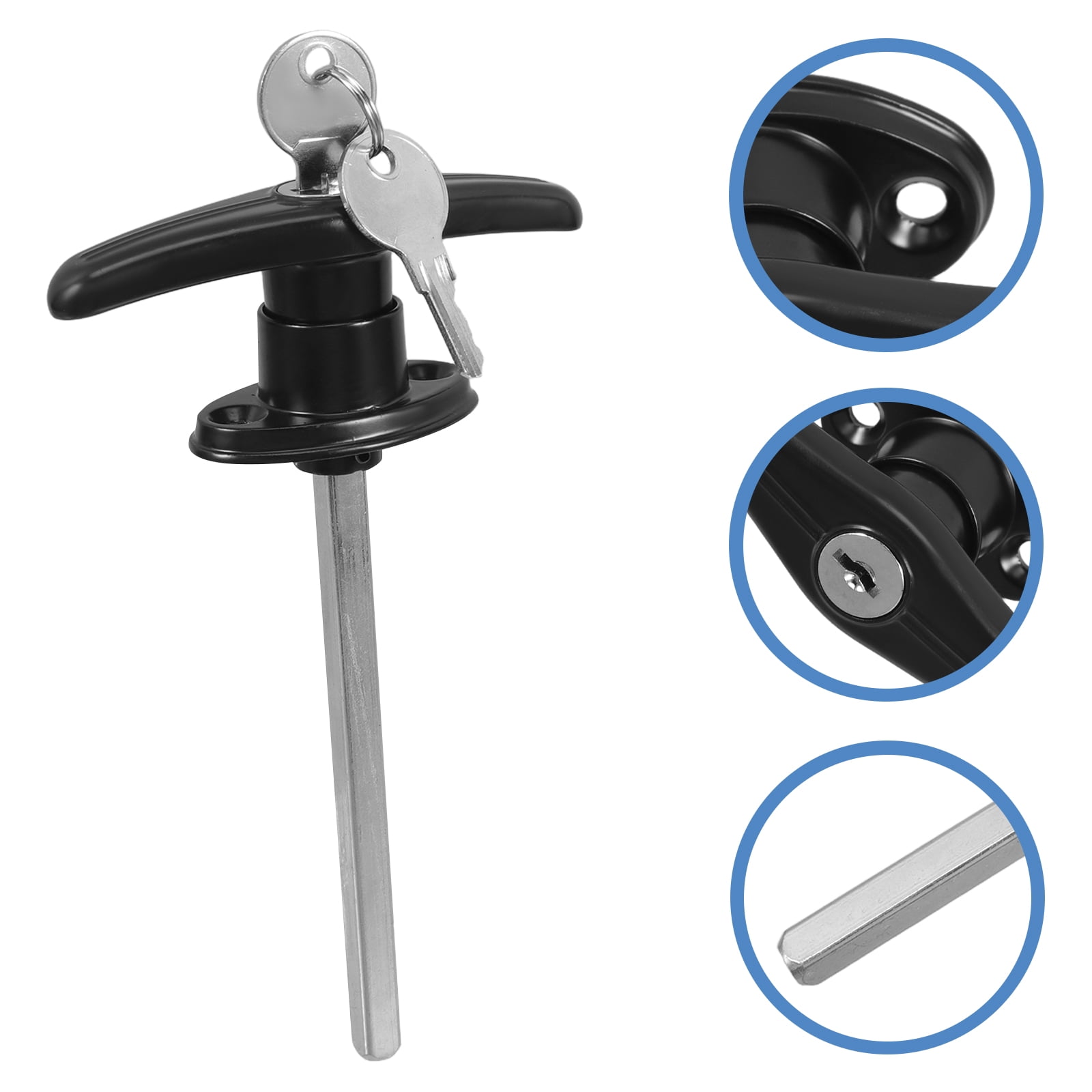 FOMIYES Barn Door Handle Garage Door Handle With Lock Locking T-handle ...