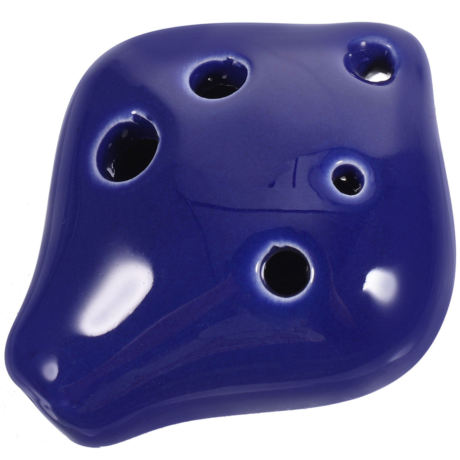 FOMIYES Ceramic Ocarina Music Instrument Blue Small Portable with Six ...