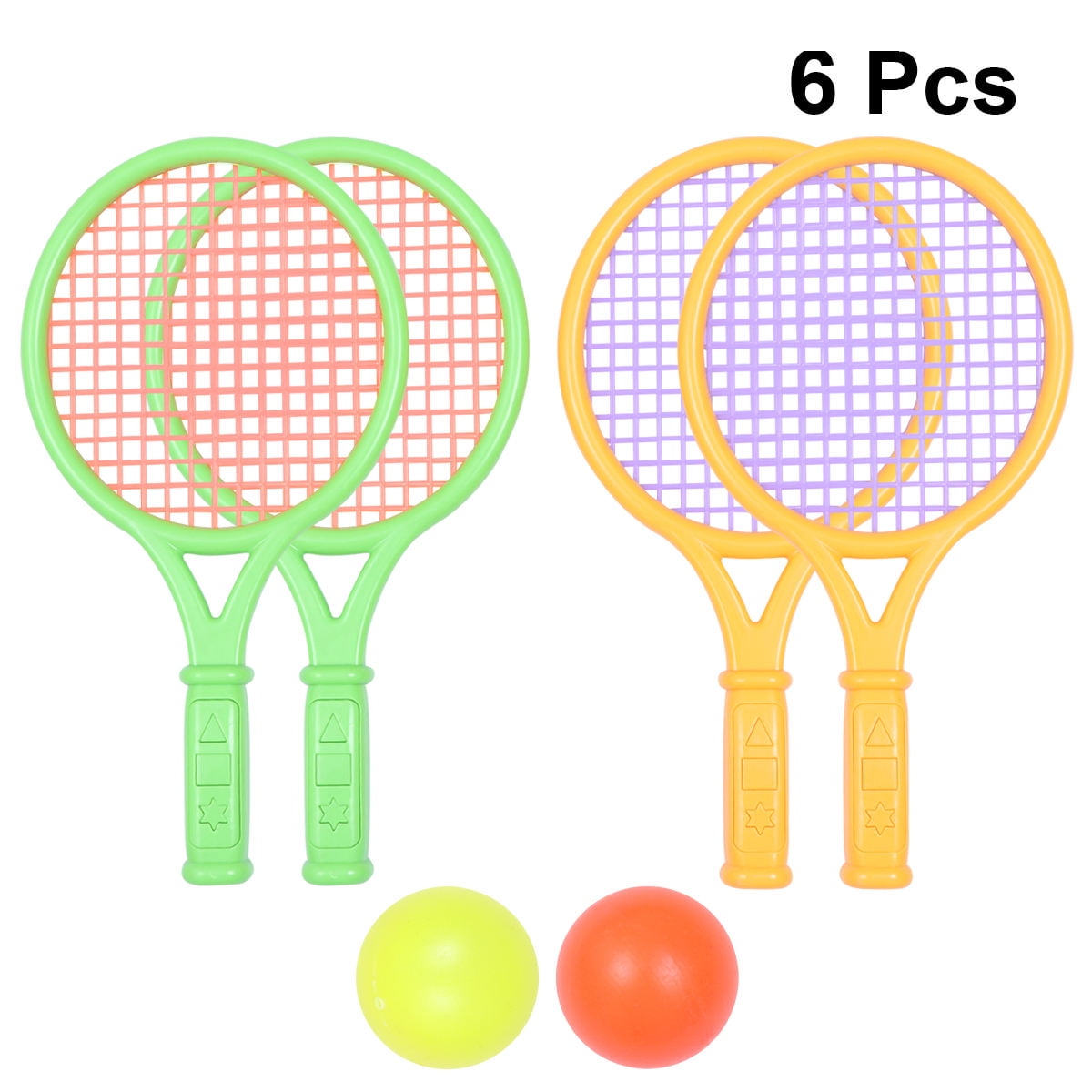 FOMIYES Childrens Tennis Racket Set with 4 Balls for Playing Made of ...