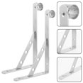 FOMIYES Clothesline Pole Bracket 2Pcs Wall Mount Heavy Duty Support ...