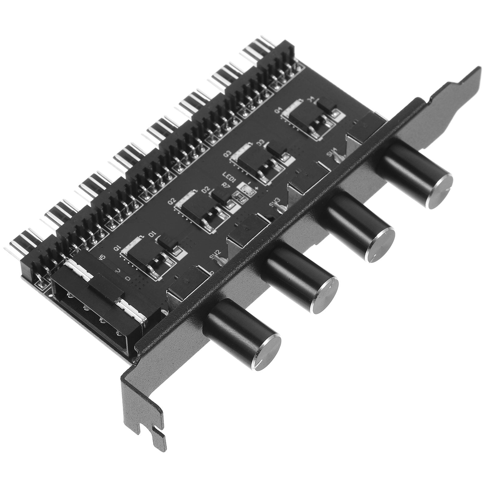 FOMIYES Computer Cooling Fan Hub for PC Use with Adjustable Speed ...