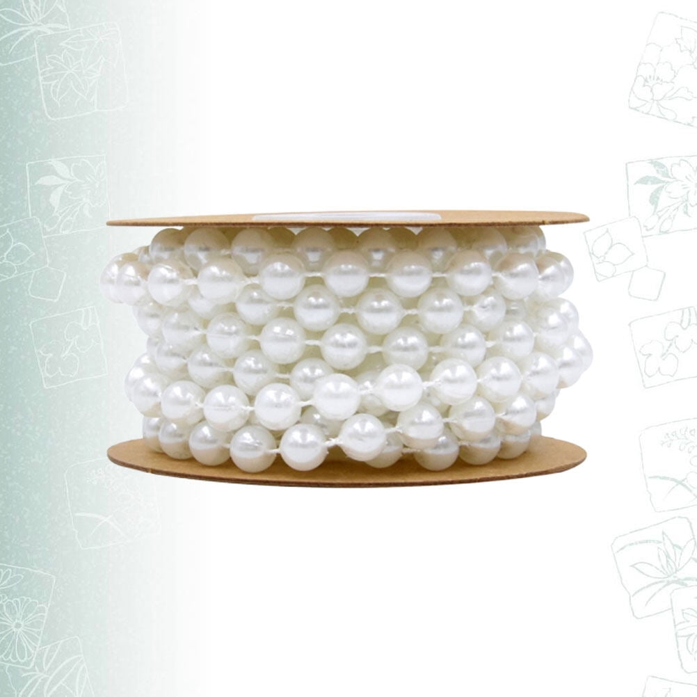 FOMIYES Craft String Pearls 1 Roll Beads Chain for Diy Projects Wedding ...