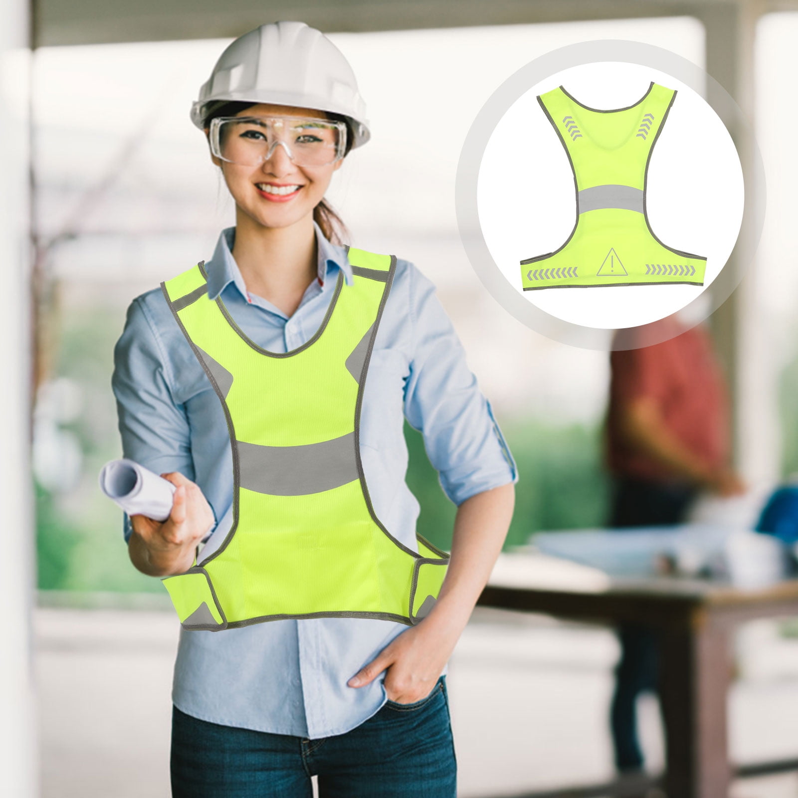 FOMIYES Cycling Vests Reflective Vest Gear High Visibility Reflective ...