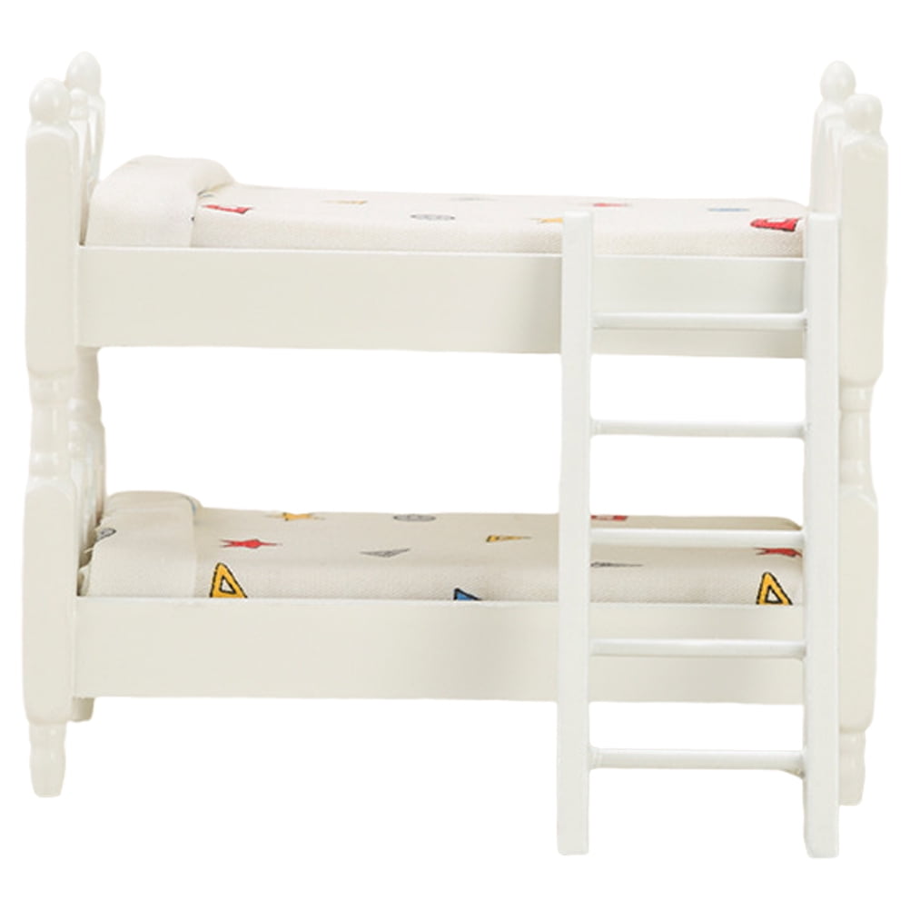 FOMIYES Doll House Mini Bunk Bed Model Doll House Bed Model Doll House ...