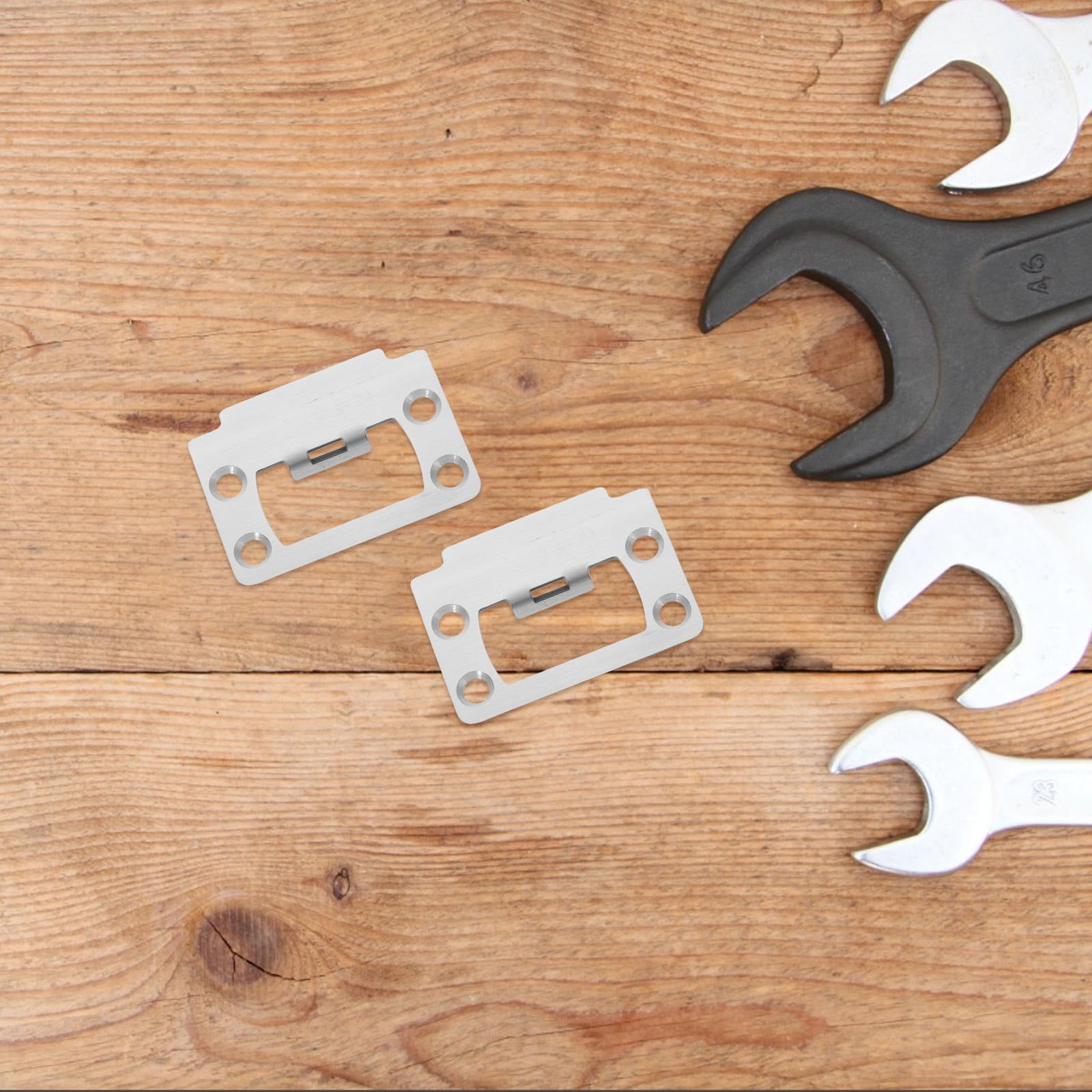 FOMIYES Door Strike Plate Extender 1Set Silver Impact Distribution ...