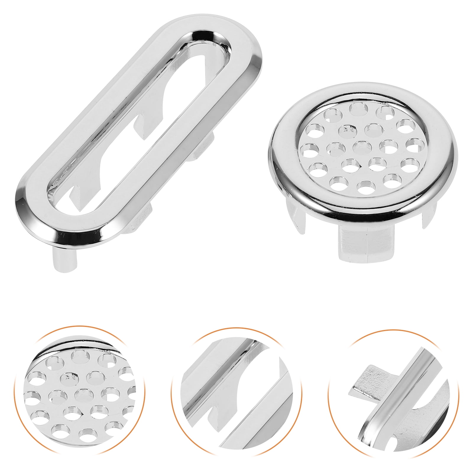 FOMIYES Hemoton 1 Set Bathroom Sink Basin Trim Ring Household Overflow ...