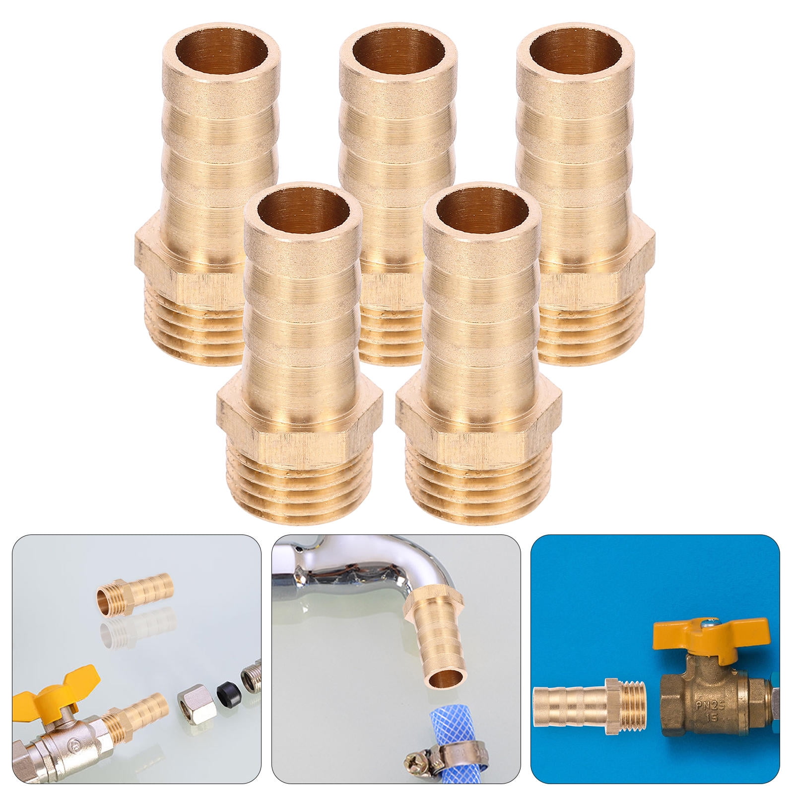 FOMIYES Hose Fittings for DIY Golden Color Durable and Easy to ...