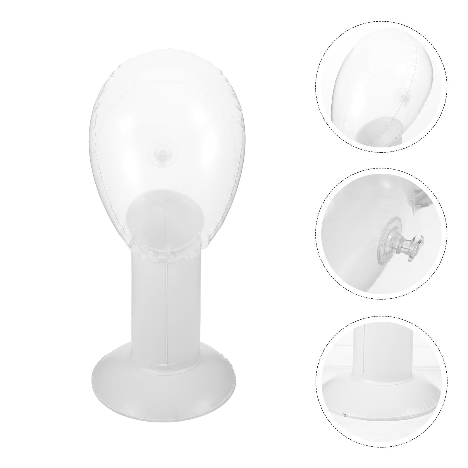 FOMIYES Inflatable Mannequin Head for Wig Display Smooth PVC White ...