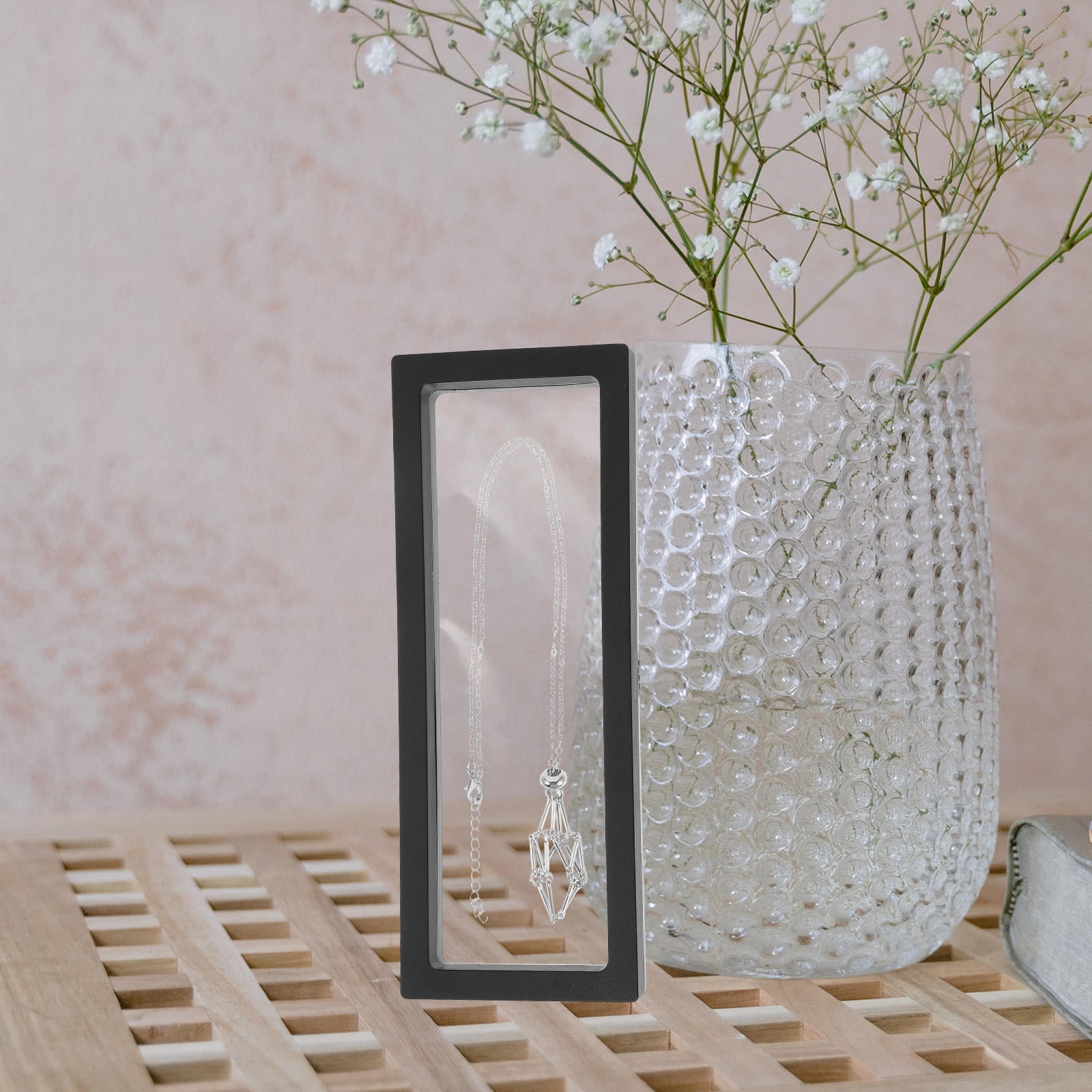 FOMIYES Jewelry Display Frame - Transparent Pe Film Display Case For ...