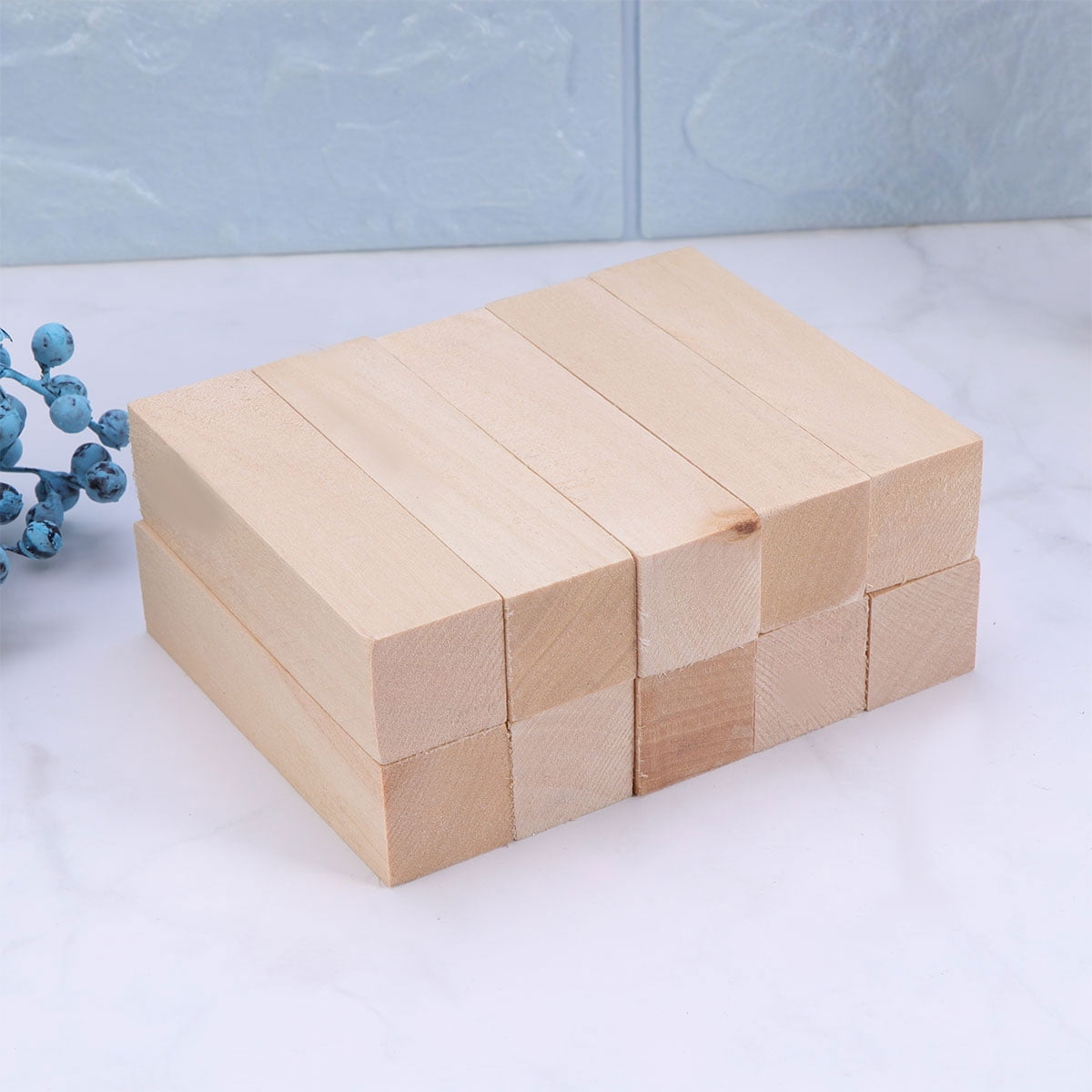 FOMIYES Khaki Small Wood Blocks for Crafts and DIY Projects Made of ...