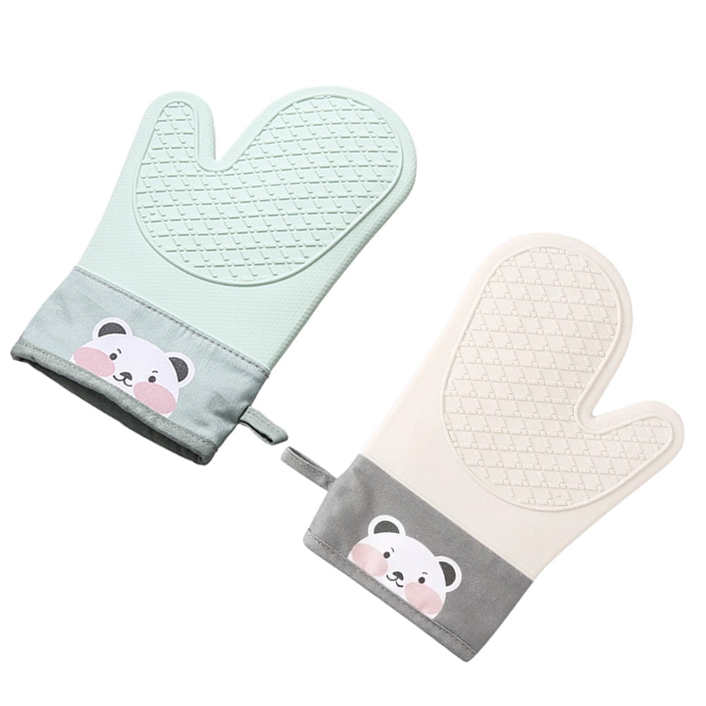 FOMIYES Kitchen Gloves Heat Resistant Oven Mitts 2Pcs Set for Adults ...