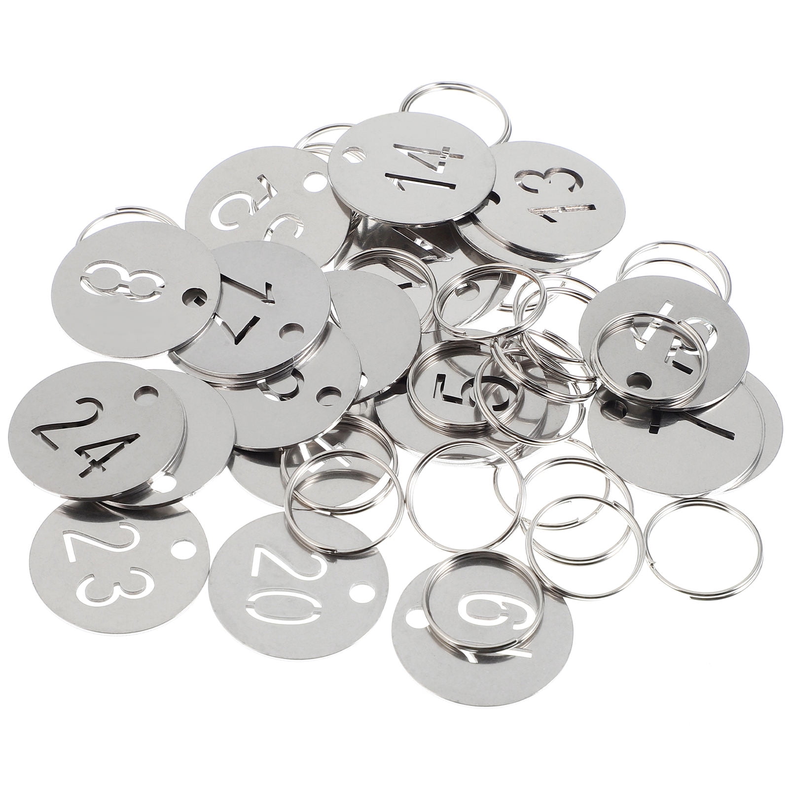 FOMIYES Metal Round Numbered Tags 25Pcs Hanging Key Identification ...