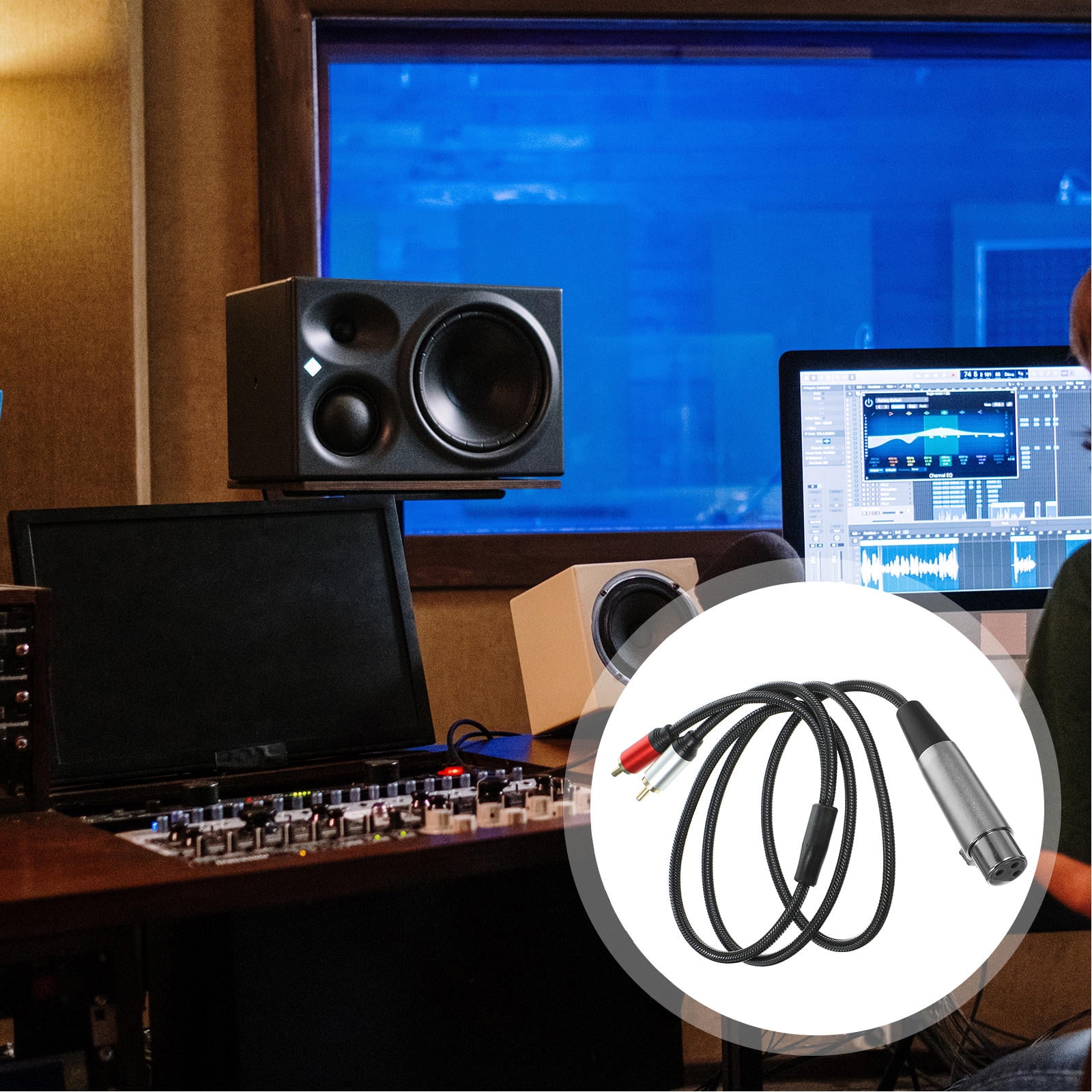 FOMIYES Microphone Audio Amplifier Cable Amplifier Wire Cable ...