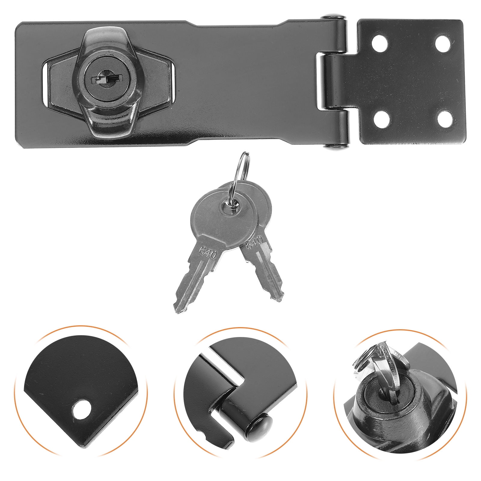 FOMIYES OUNONA 1 Set Hasp Latch Padlock for Barn Door Lock with Padlock ...