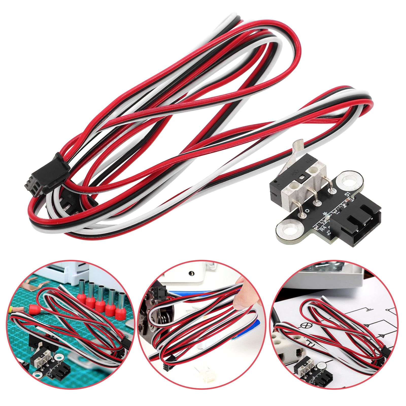 FOMIYES OUNONA Printer End Stop Limit Switch for 3D Printer Mechanical Switch with Cable 1 Set ...