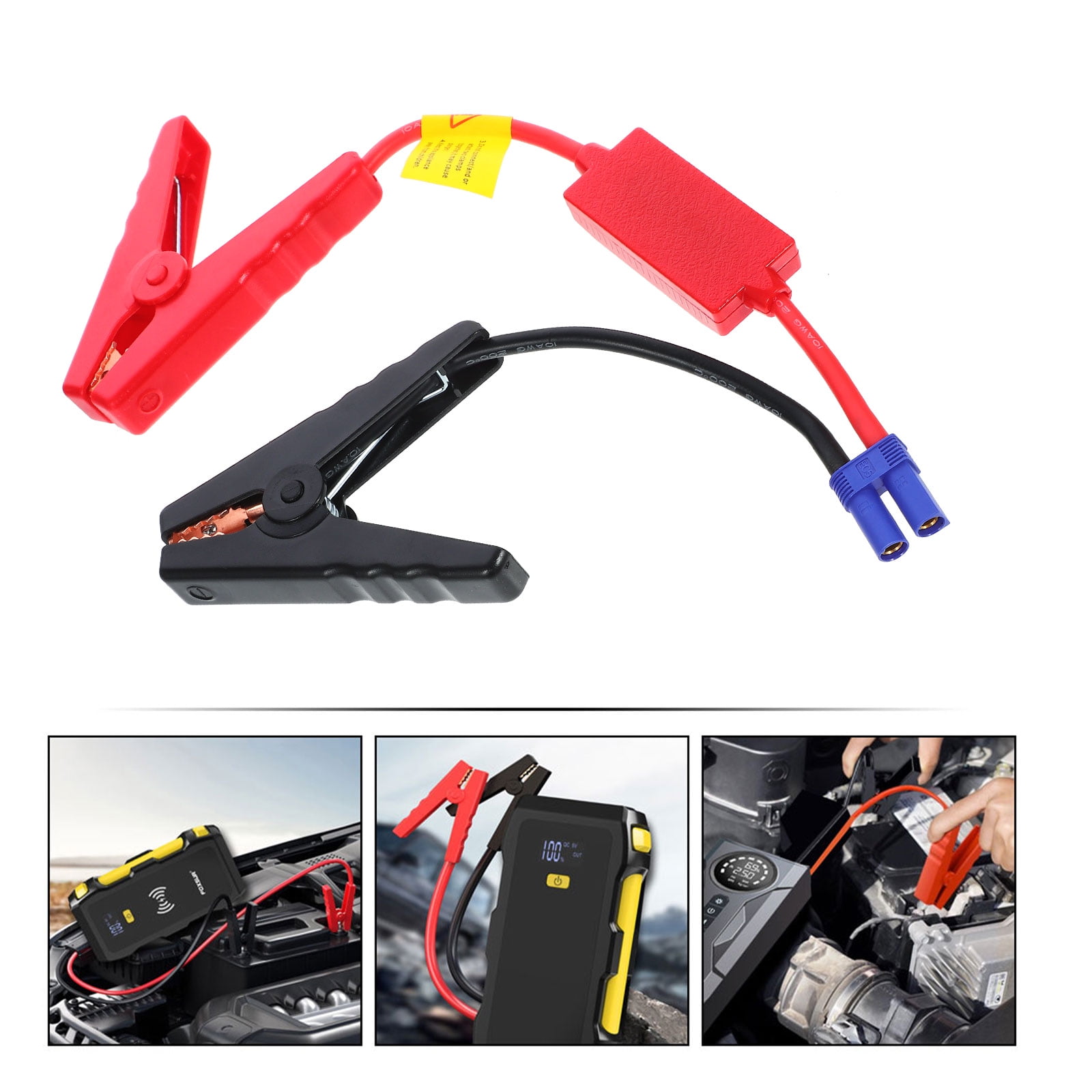 FOMIYES Alligator Clips Battery Clamps Silicone for Vehicles During ...