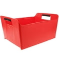 FOMIYES Red Portable Plastic Drink Bucket 9.84 Inches for Home, Parties ...
