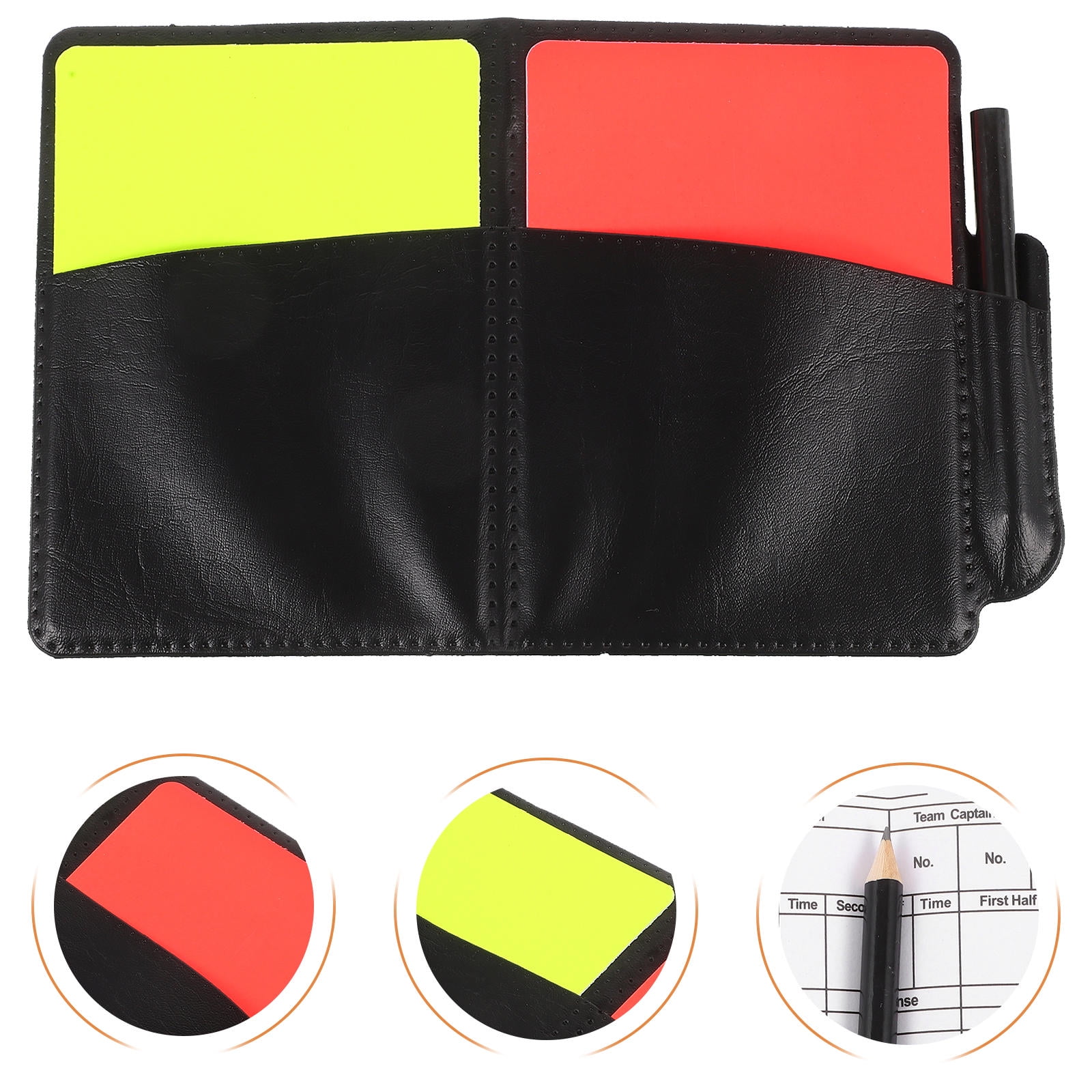FOMIYES Professional Soccer Referee Kit with Standard Cards Notepad Pen ...