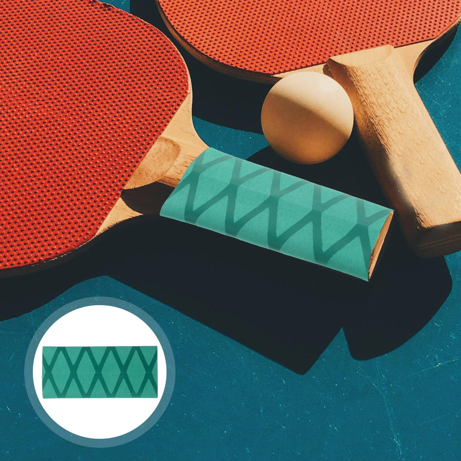 FOMIYES Racket Handle Sleeve 1Pack Table Tennis Grip Green Plastic 3 ...