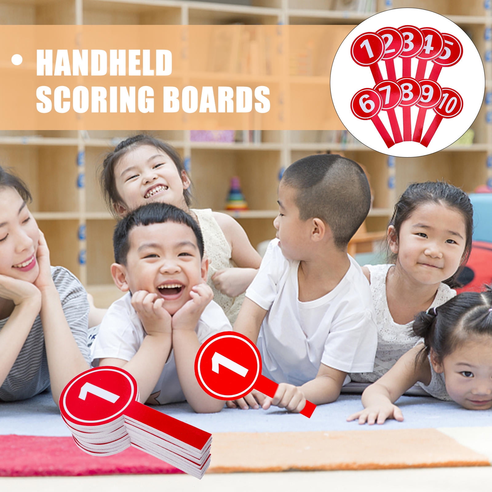 FOMIYES Red Handheld Voting Boards for DIY Use Foam Multipurpose Score ...